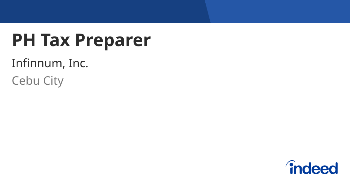 PH Tax Preparer - Cebu City - Indeed.com
