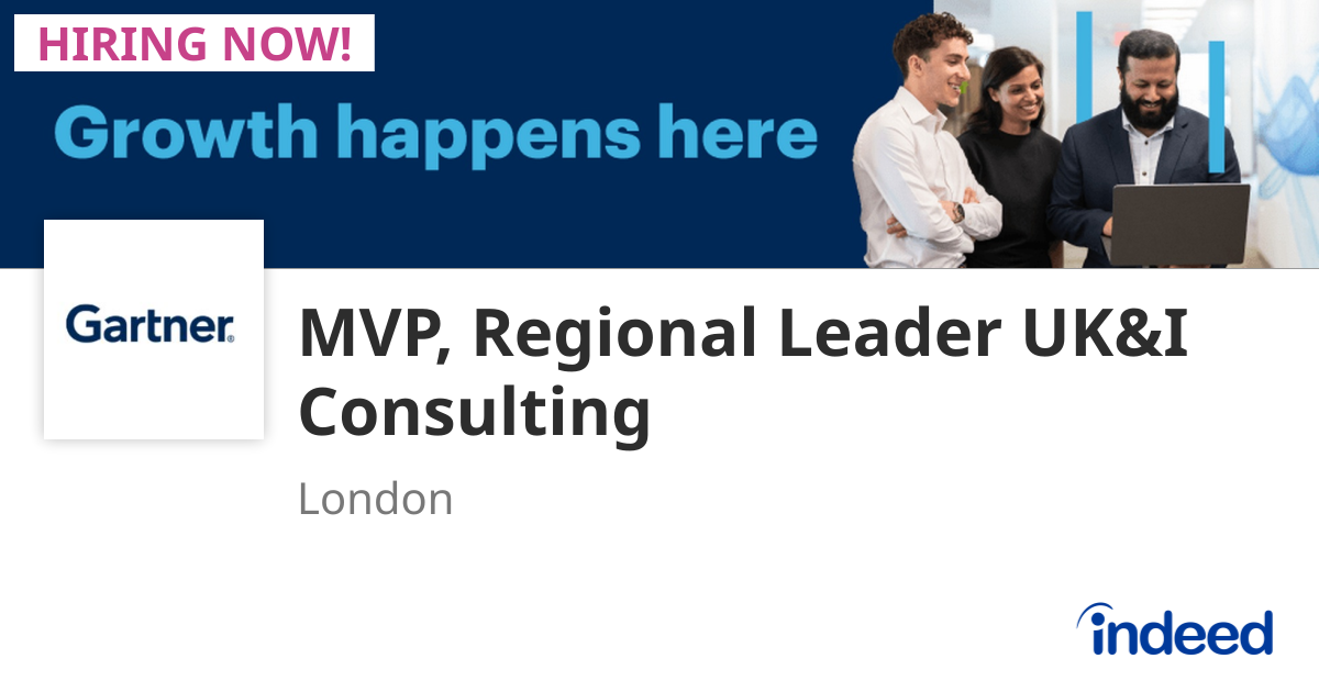 MVP, Regional Leader UK&I Consulting - London - Indeed.com