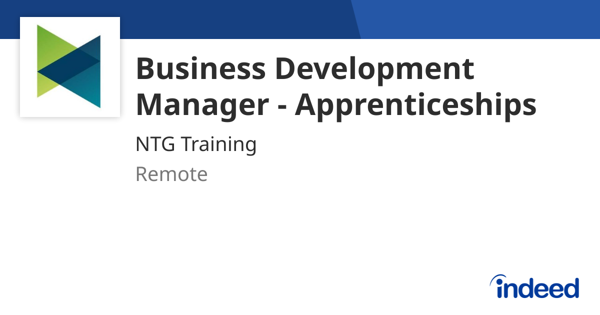 Business Development Manager - Apprenticeships - Remote - Indeed.com