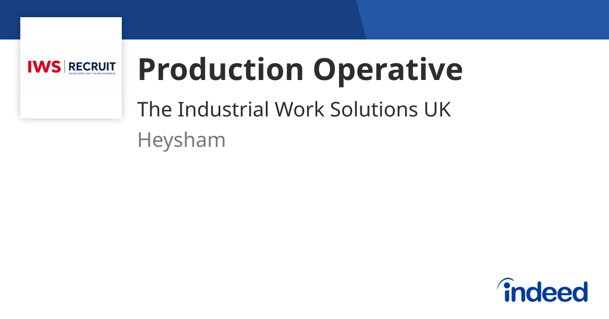 Production Operative - Heysham - Indeed.com