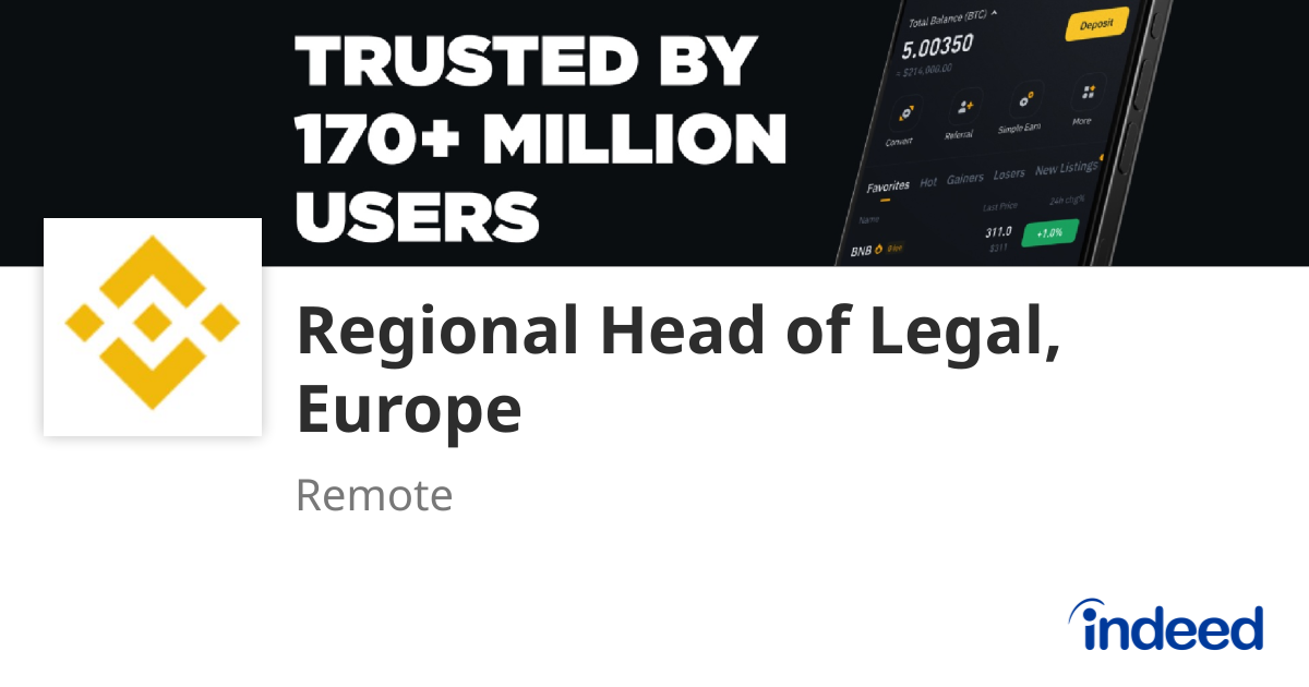 Global Regulatory Legal Lead - Remote - Indeed.com