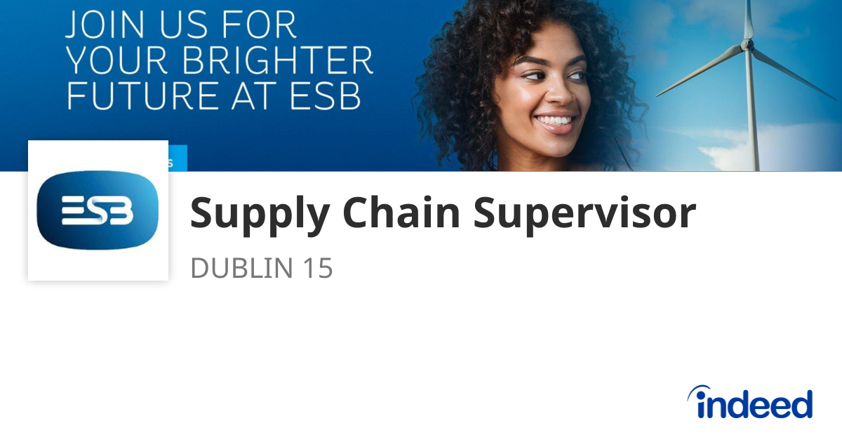 Supply Chain Supervisor - DUBLIN 15, County Dublin - Indeed.com
