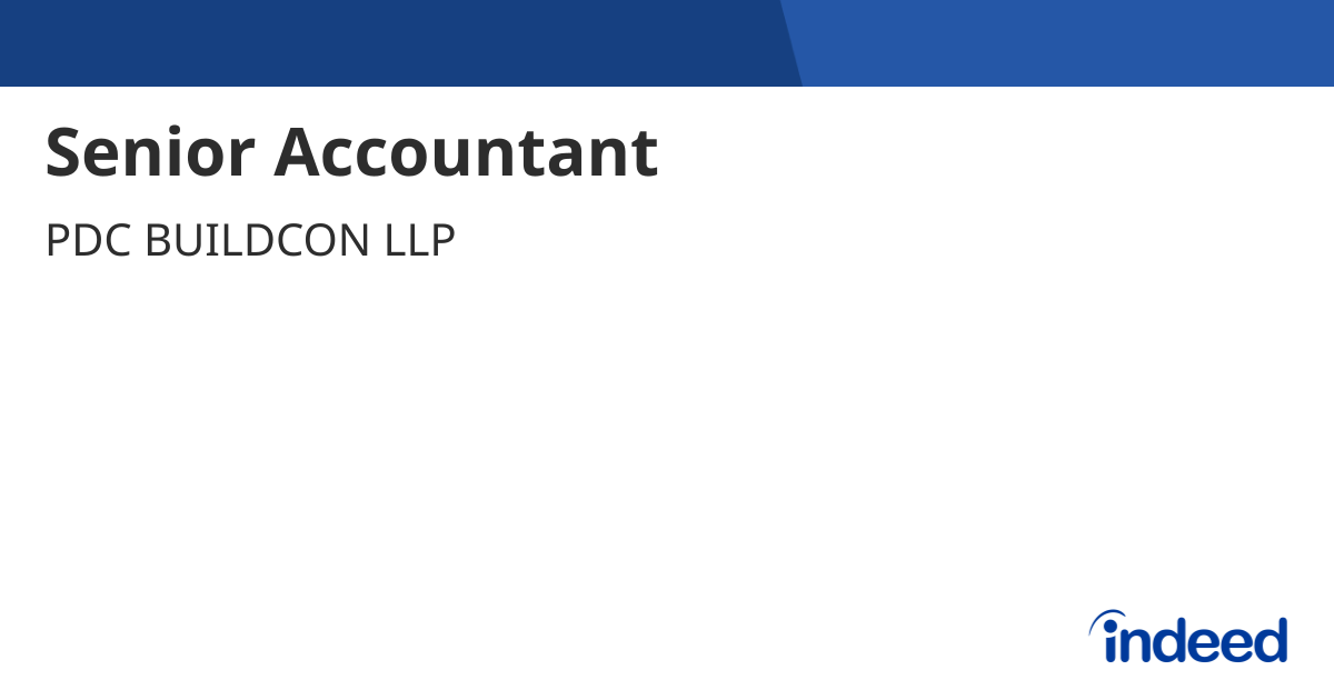 Senior Accountant - Model Colony, Pune, Maharashtra - Indeed.com