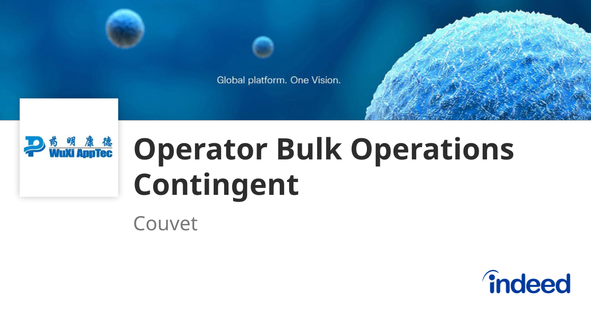 Operator Bulk Operations Contingent - 2108 Couvet, NE - Indeed.com