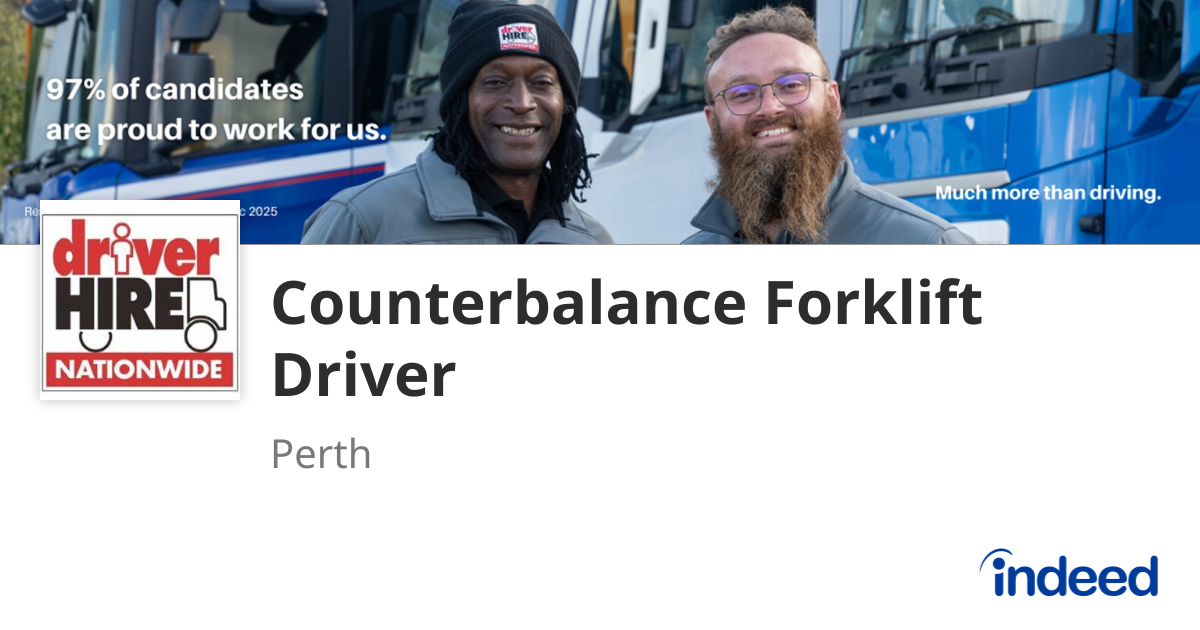 Counterbalance Forklift Driver - Perth - Indeed.com