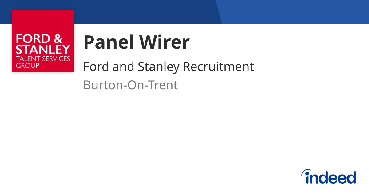 Panel Wirer - Burton-On-Trent DE13 8EN - Indeed.com