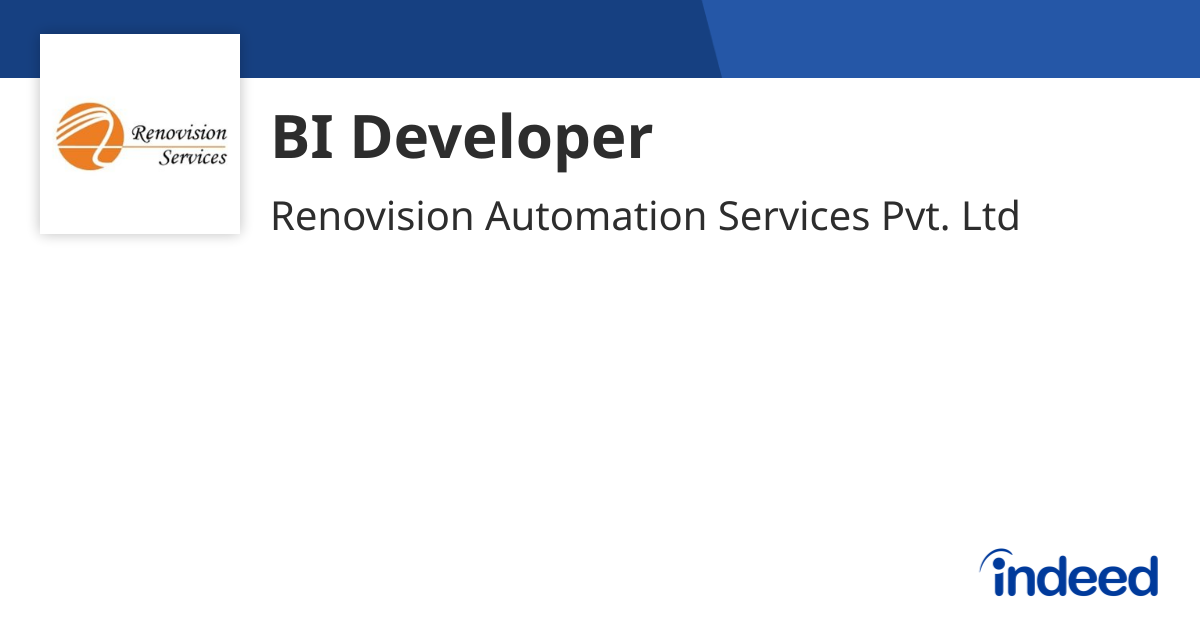 BI Developer - Bangalore City, Bengaluru, Karnataka - Indeed.com