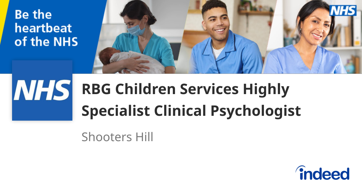 RBG Children Services Highly Specialist Clinical Psychologist ...