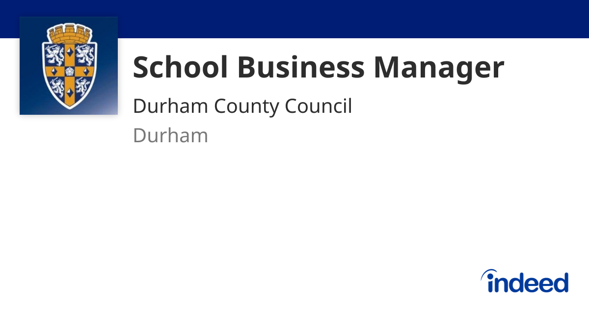 School Business Manager - Durham DH1 - Indeed.com