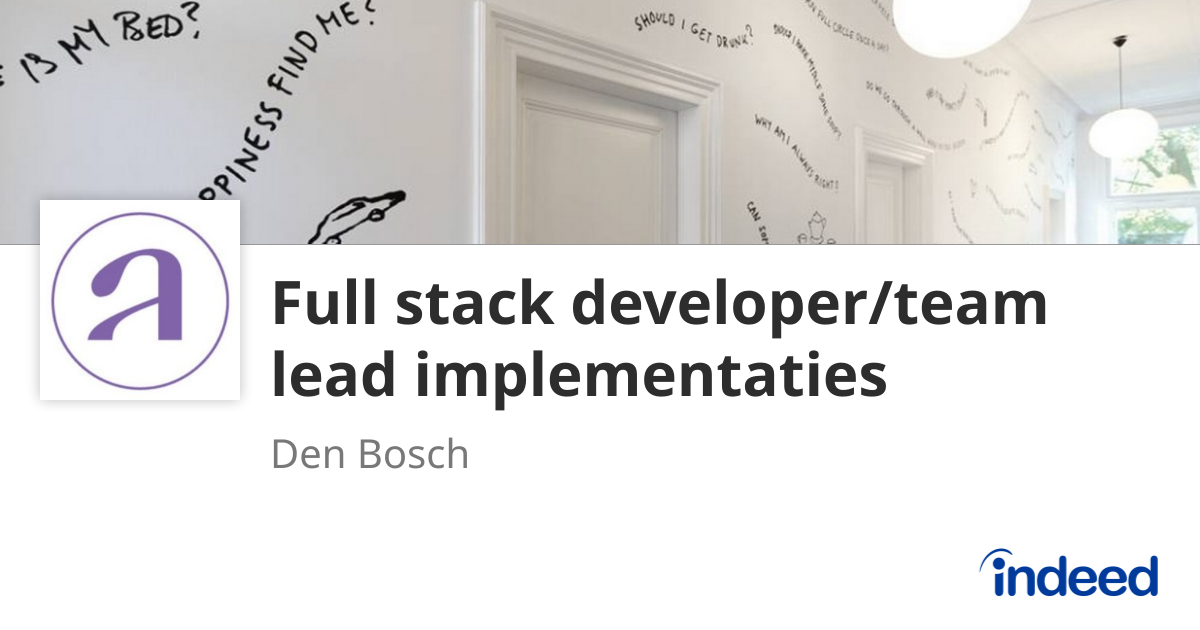 Full stack developer/team lead implementaties - 5211 Den Bosch - Indeed.com
