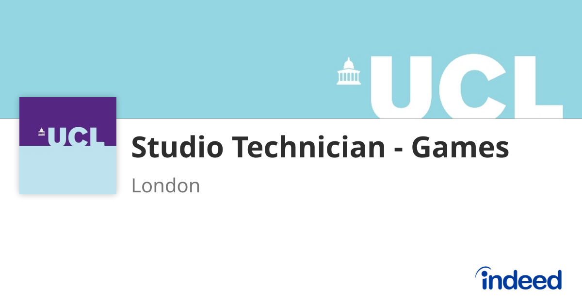 Studio Technician - Games - London - Indeed.com