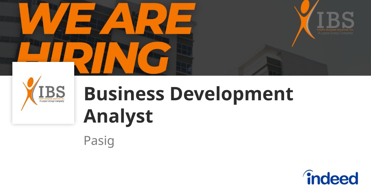 Business Development Analyst - Pasig - Indeed.com