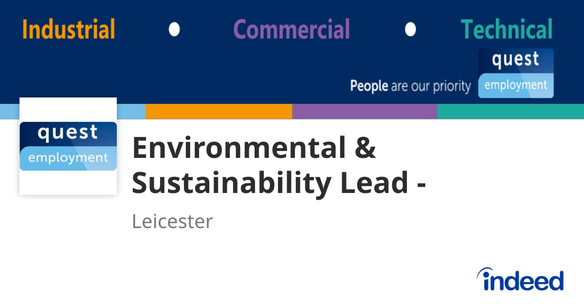 Environmental & Sustainability Lead - Leicester - Leicester LE8 ...