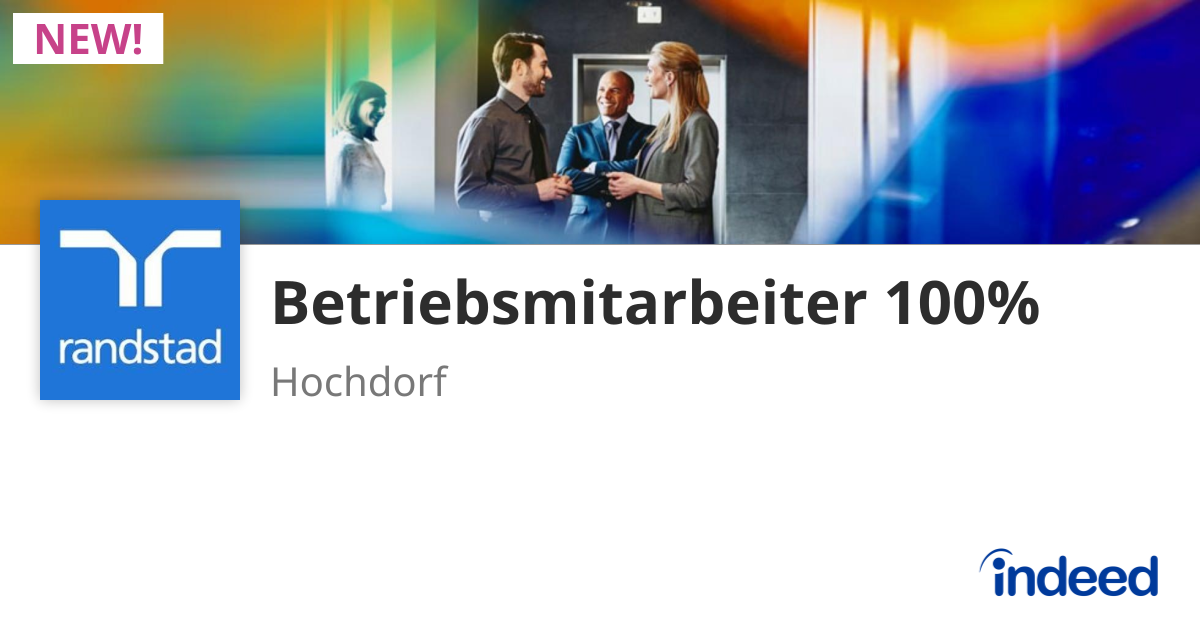 Betriebsmitarbeiter 100% - 6280 Hochdorf, LU - Indeed.com