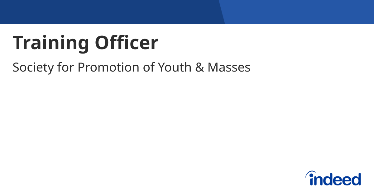 Training Officer - Chandigarh, Chandigarh - Indeed.com