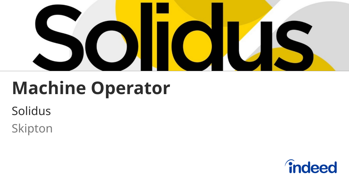 Machine Operator - Skipton - Indeed.com