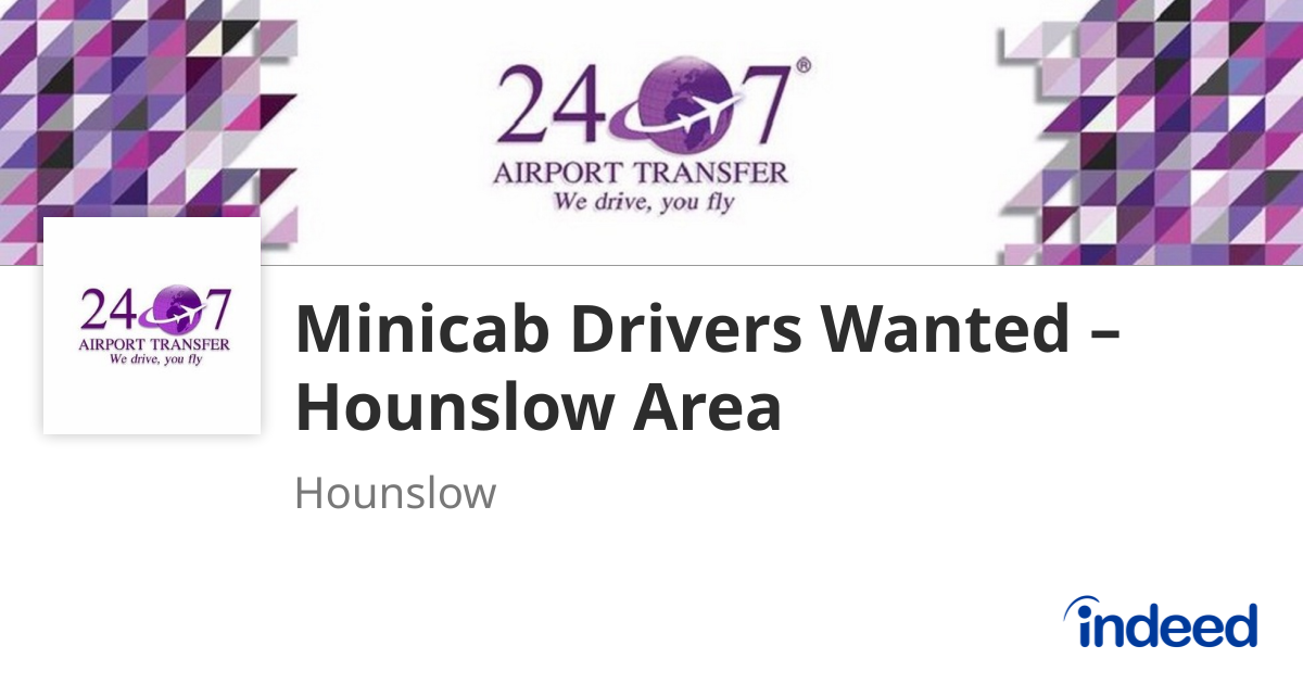 Minicab Drivers Wanted – Hounslow Area - Hounslow - Indeed.com