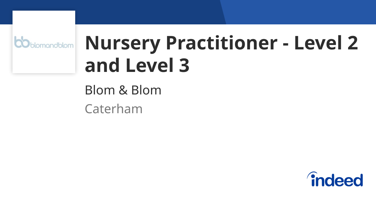 Nursery Practitioner - Level 2 and Level 3 - Caterham - Indeed.com