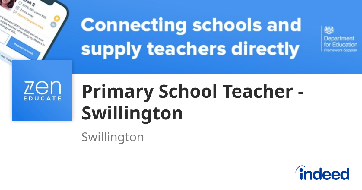 Primary School Teacher - Swillington - Swillington - Indeed.com