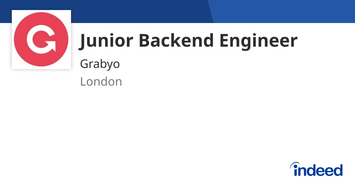 Junior Backend Engineer - London W1B - Indeed.com