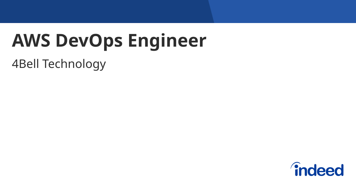 AWS DevOps Engineer - Chennai, Tamil Nadu - Indeed.com
