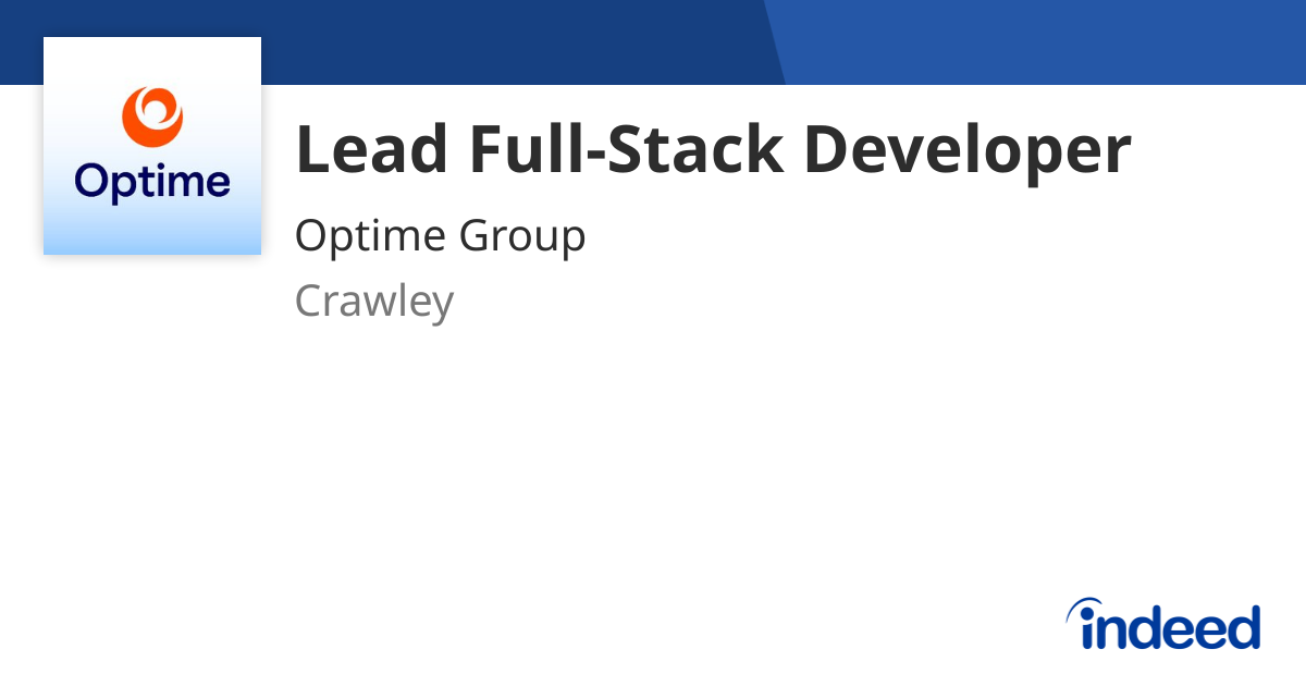 Lead Full-Stack Developer - Crawley - Indeed.com
