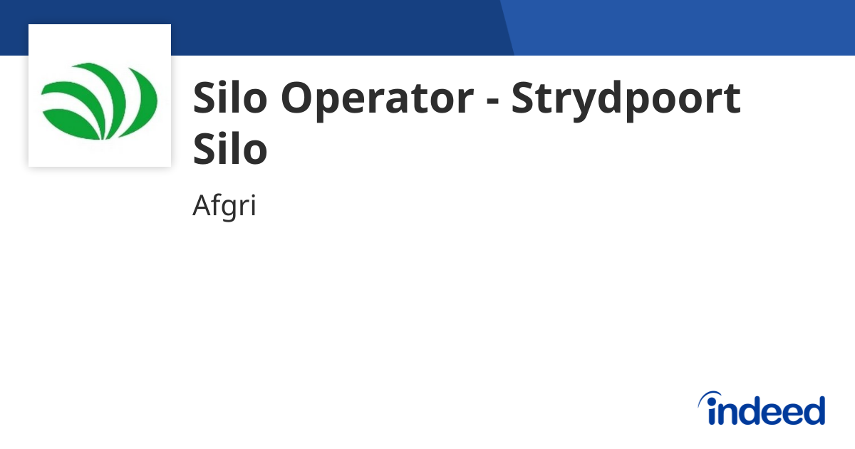 Silo Operator - Strydpoort Silo - North West - Indeed.com