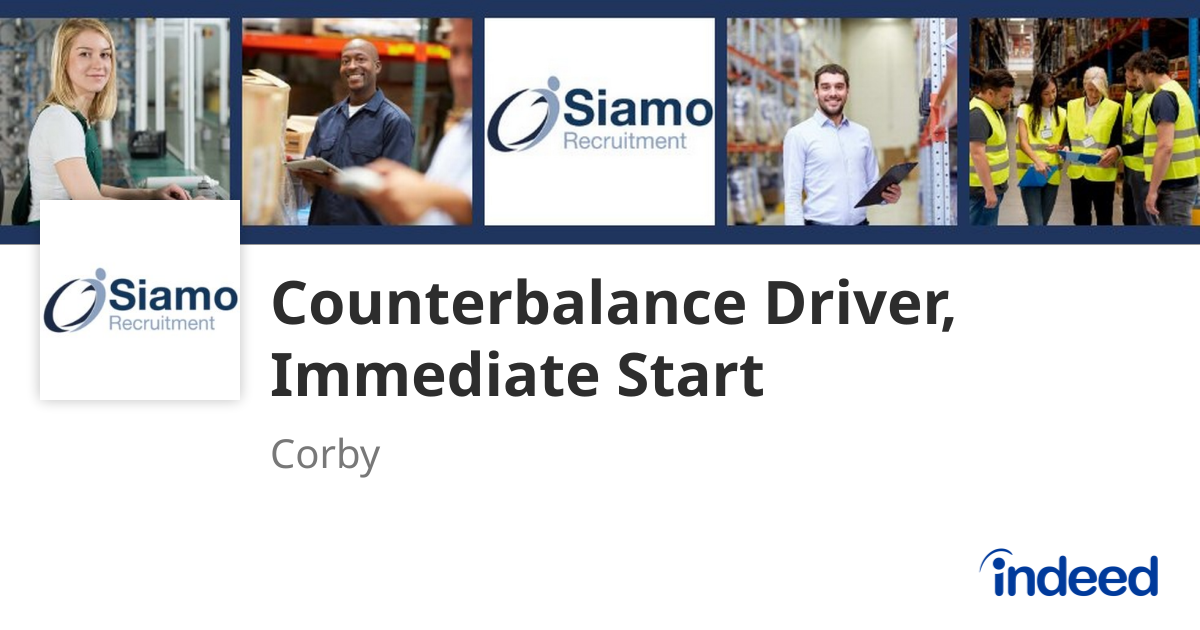 Counterbalance Driver, Immediate Start - Corby - Indeed.com