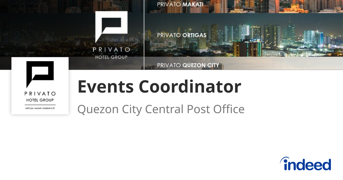 Events Coordinator - Quezon City Central Post Office - Indeed.com