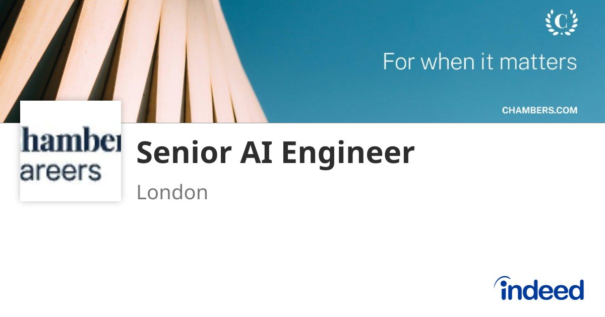 Senior AI Engineer - London - Indeed.com