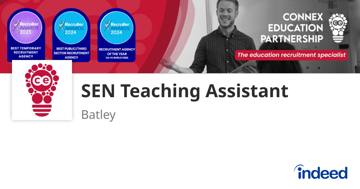 SEN Teaching Assistant - Batley - Indeed.com