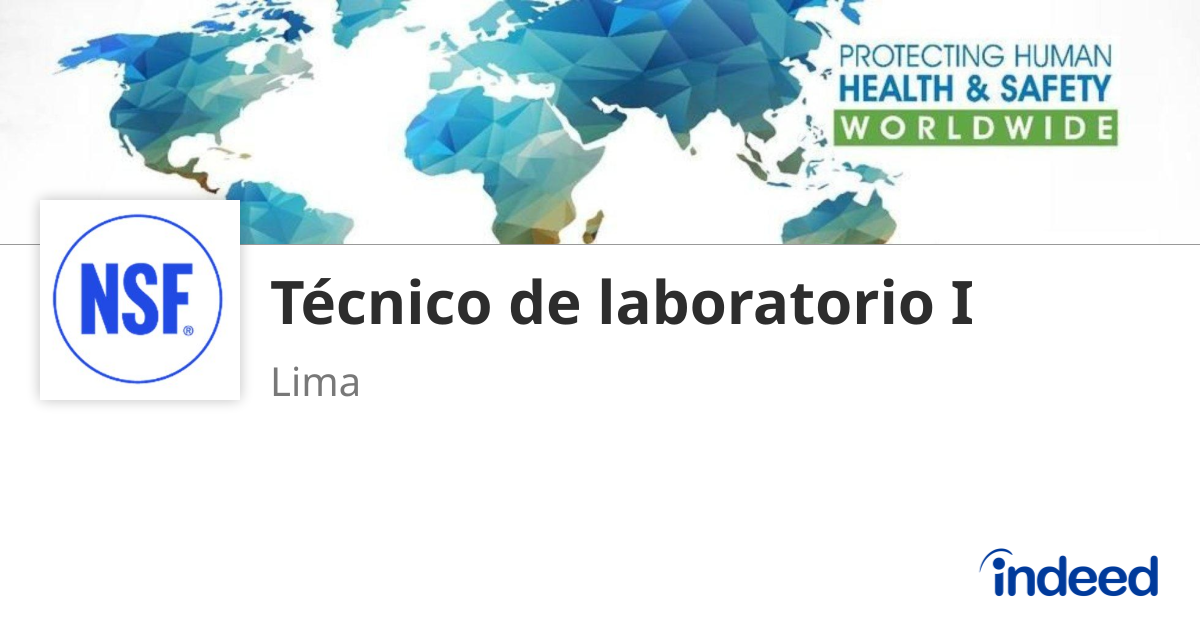 Técnico de laboratorio I - Lima, Lima - Indeed.com