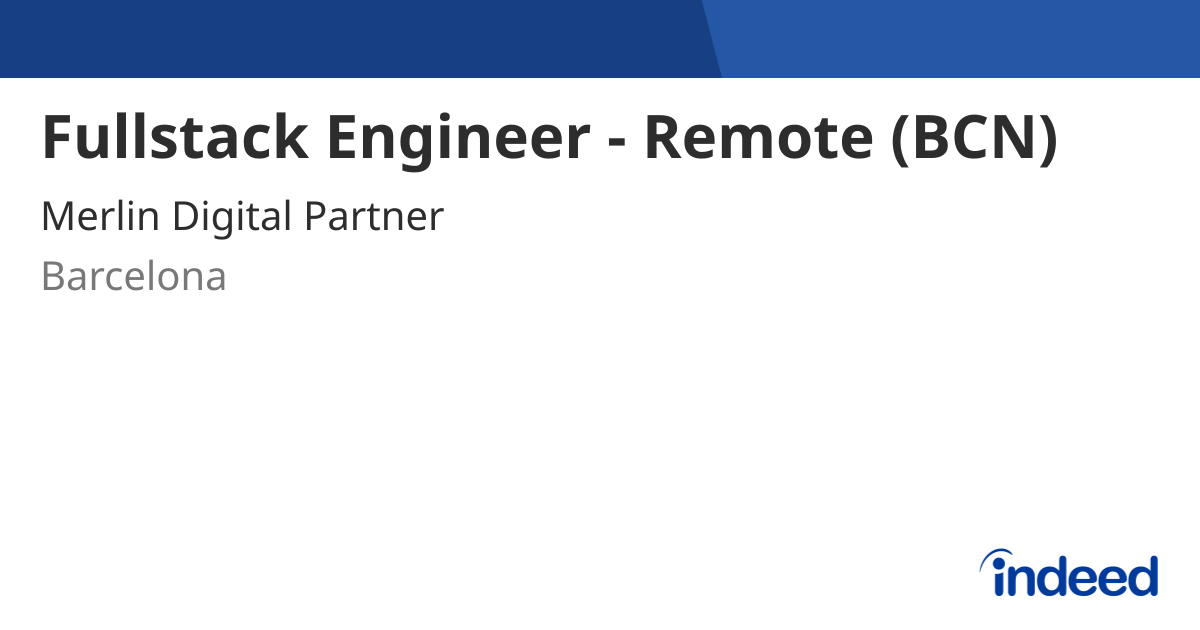 Sr Fullstack Developer Java-Angular-Spring-SQL - 08002 Barcelona ...