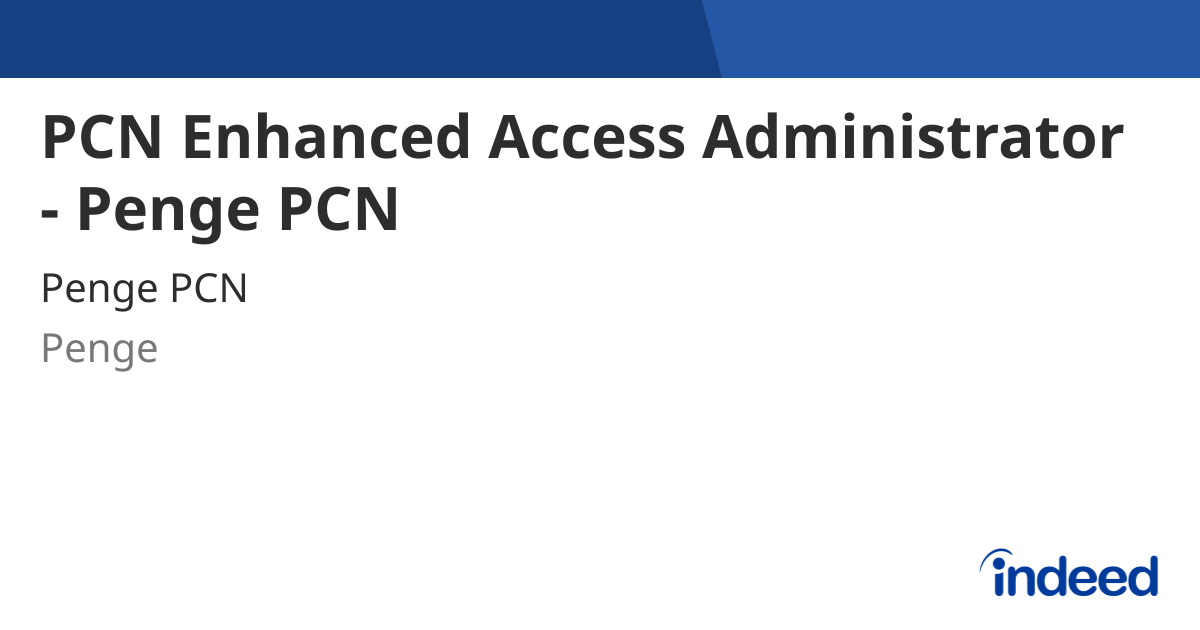 PCN Administrator - Penge PCN - Penge SE20 8BD - Indeed.com