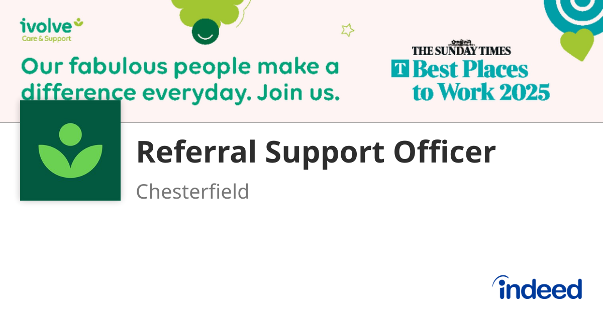 Referral Support Officer - Chesterfield S41 7SL - Indeed.com