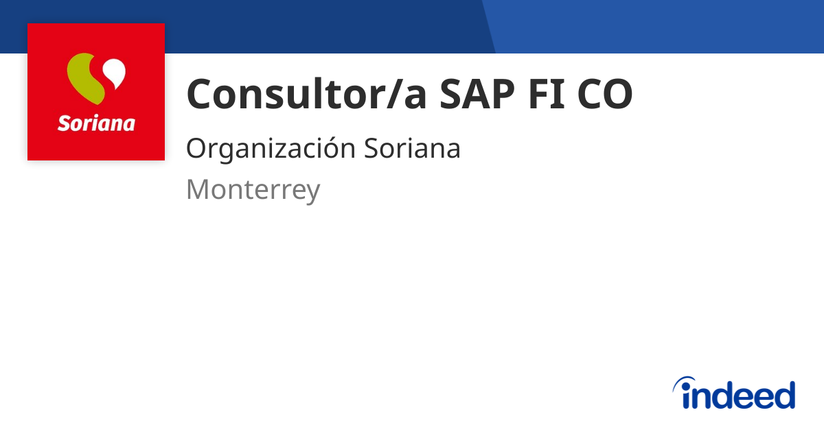 Consultor/a SAP FI CO - Monterrey, N. L. - Indeed.com
