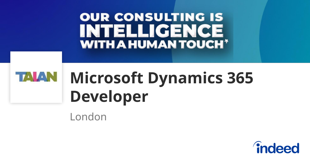 Microsoft Dynamics 365 Developer - London - Indeed.com