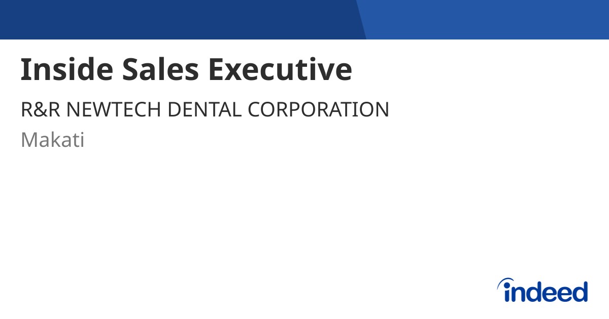 Inside Sales Executive - Makati - Indeed.com