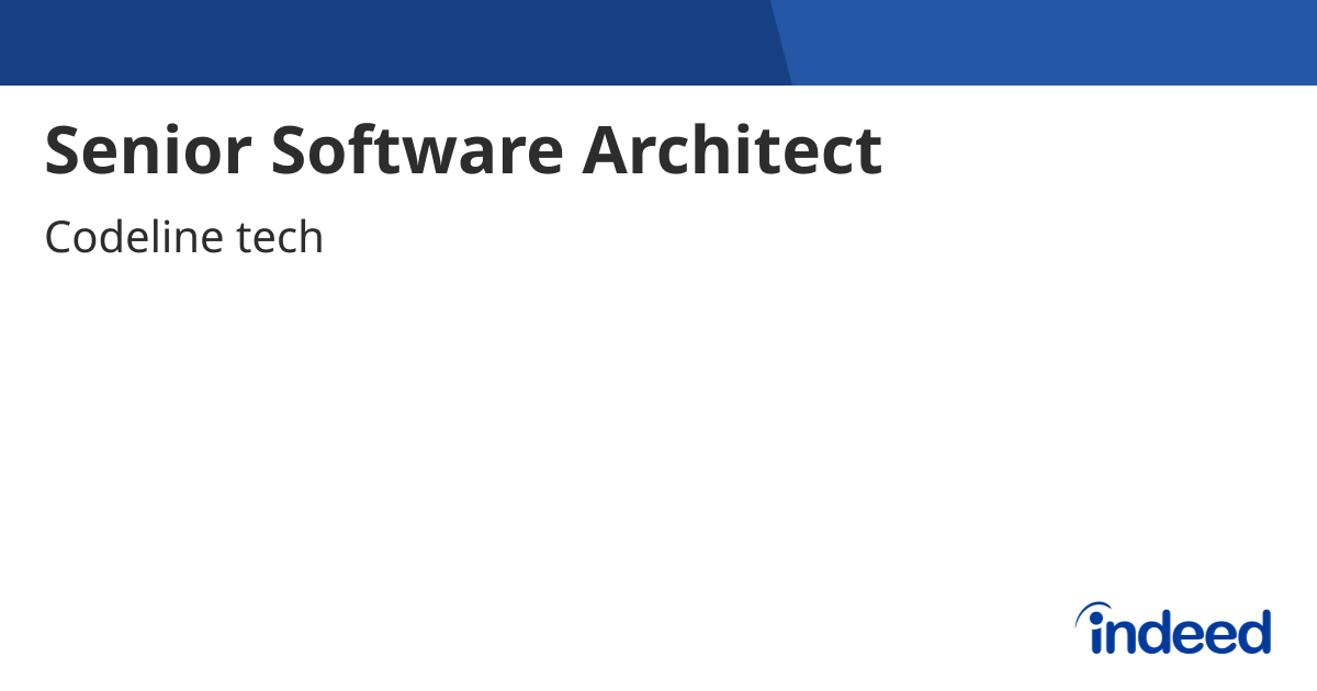 Senior Software Architect - Madhapur, Hyderabad, Telangana - Indeed.com