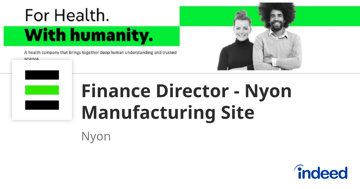 Finance Director - Nyon Manufacturing Site - Nyon, VD - Indeed.com