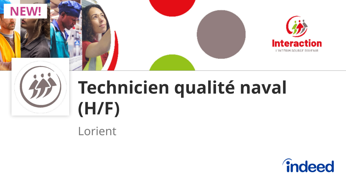 Technicien qualité naval (H/F) - 56100 Lorient - Indeed.com