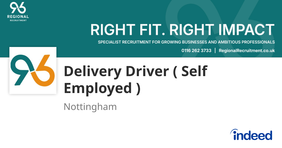 Delivery Driver ( Self Employed ) - Nottingham - Indeed.com