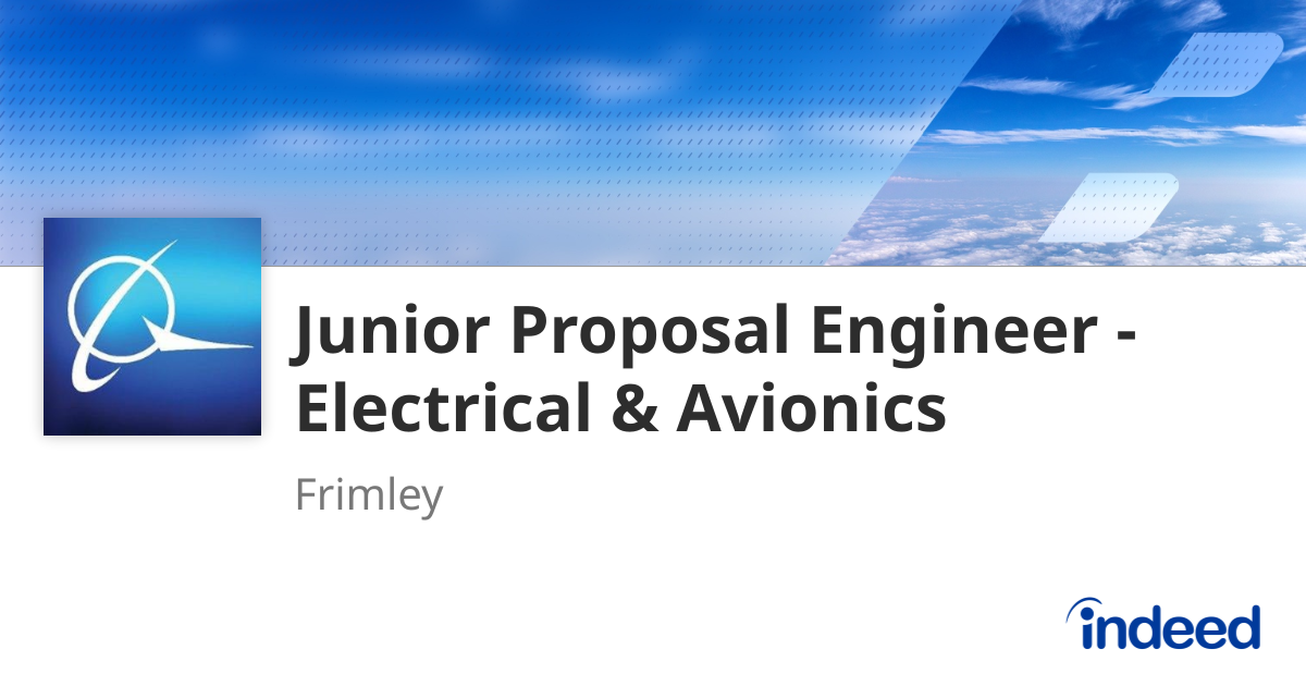Junior Proposal Engineer - Electrical & Avionics - Frimley - Indeed.com