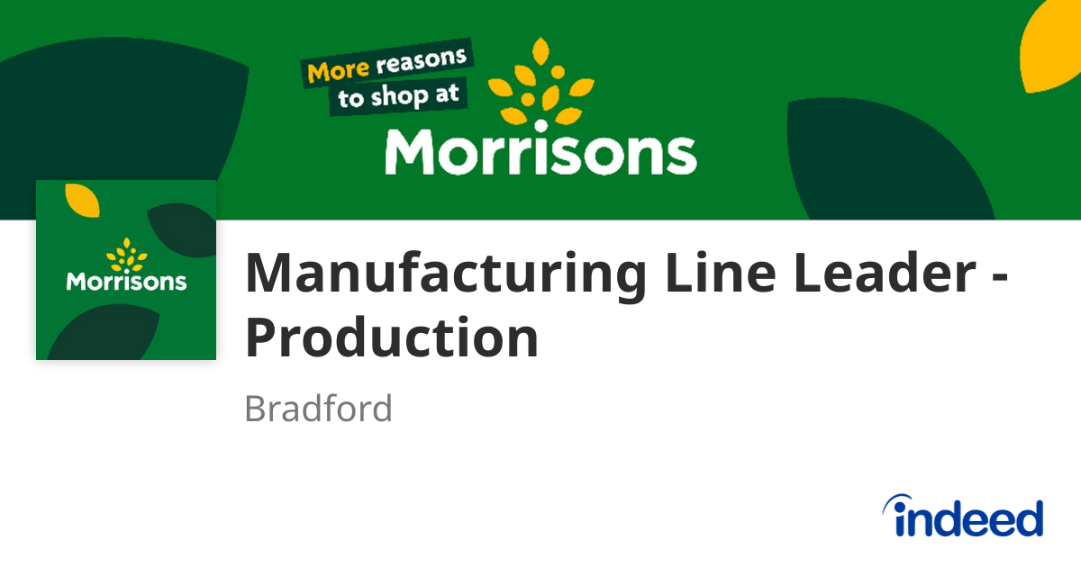 Manufacturing Line Leader - Production - Bradford BD8 9RU - Indeed.com