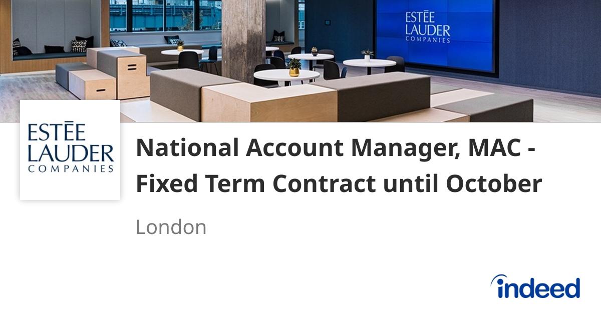 National Account Manager, MAC - Fixed Term Contract until October 2026 ...