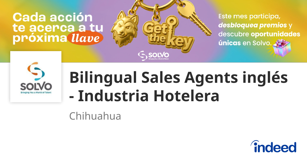 Bilingual Sales Agents inglés - Industria Hotelera - Chihuahua, Chih ...
