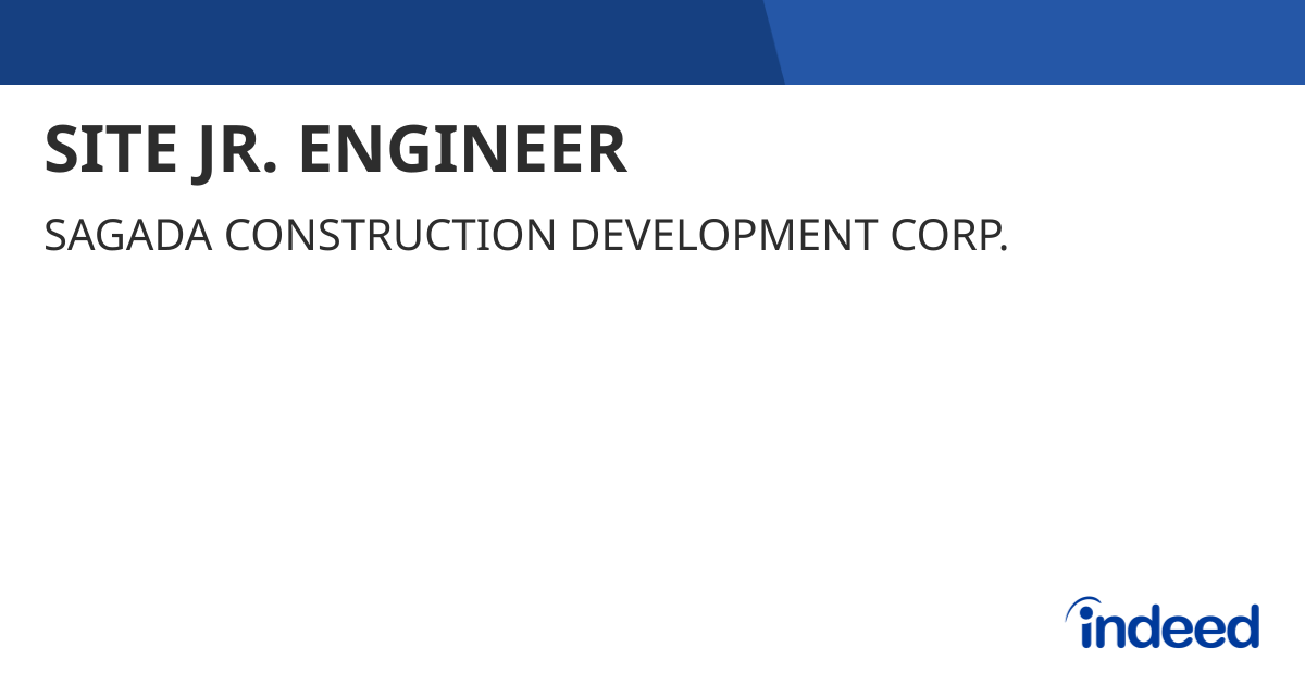 SITE JR. ENGINEER - Laguna - Indeed.com