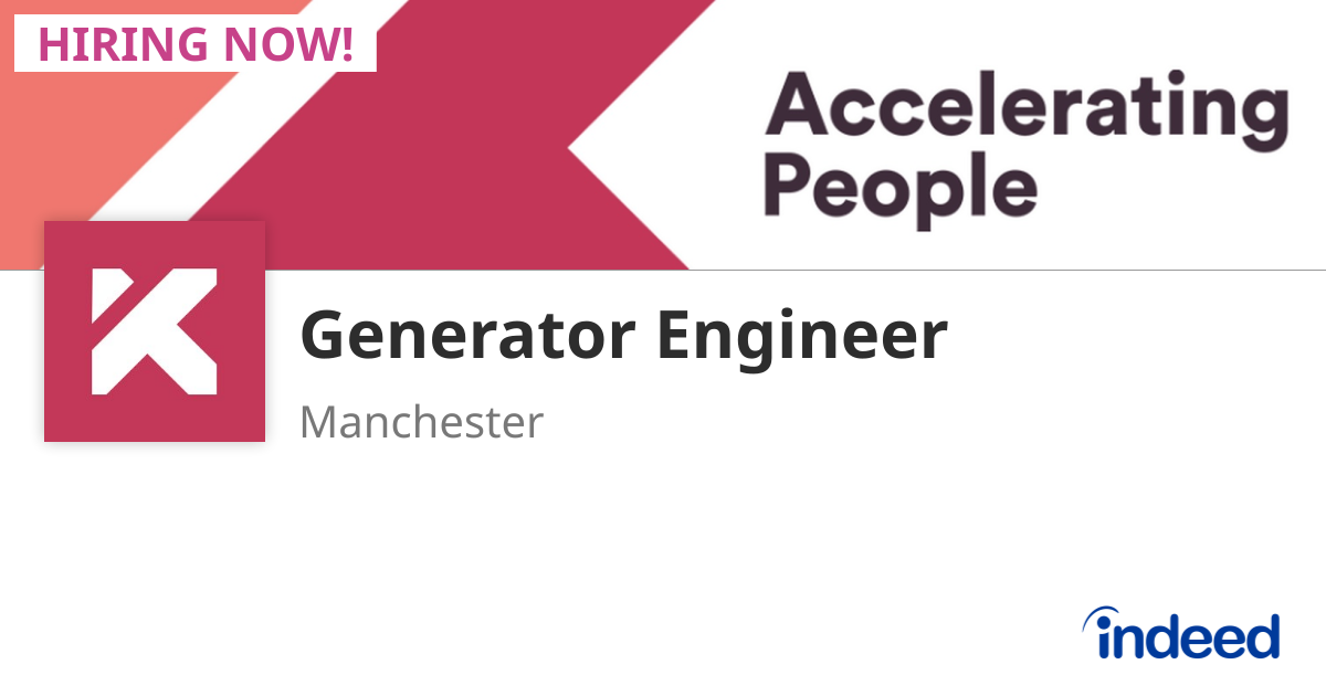 Generator Engineer - Manchester - Indeed.com