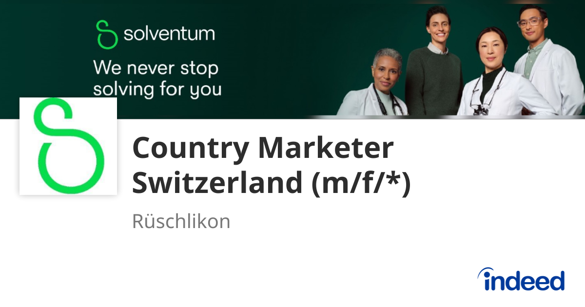 Country Marketer Switzerland (m/f/*) - 8803 Rüschlikon, ZH - Indeed.com