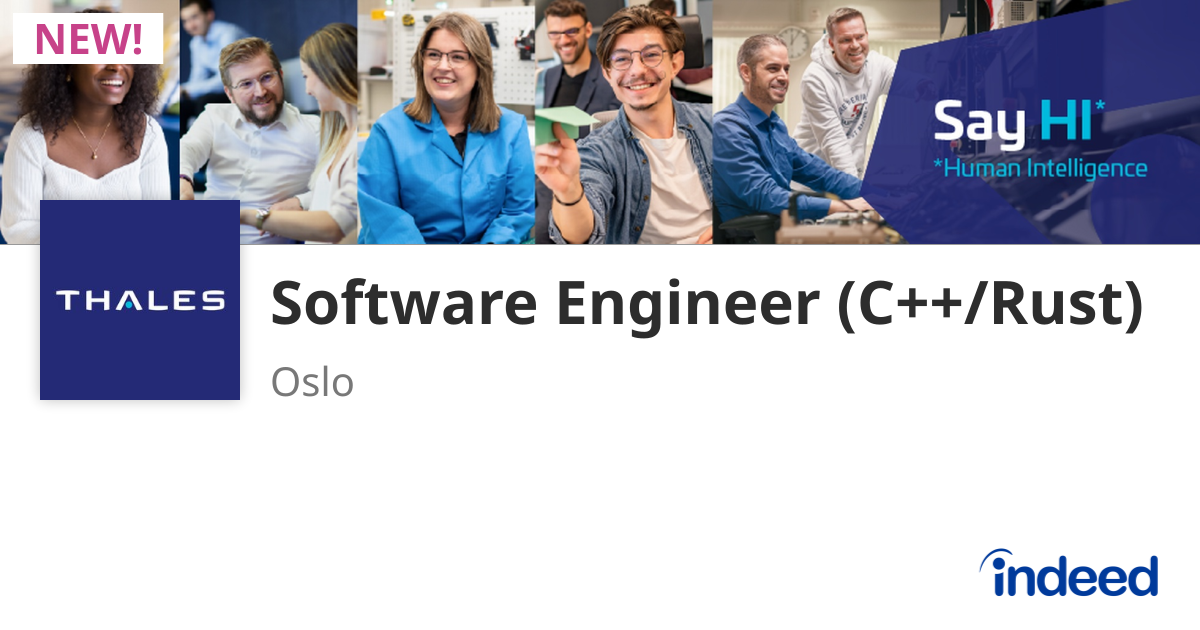 Software Engineer (C++/Rust) - 0150 Oslo - Indeed.com